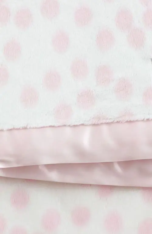 LITTLE GIRAFFE Confetti Satin Trim Blanket - Pink