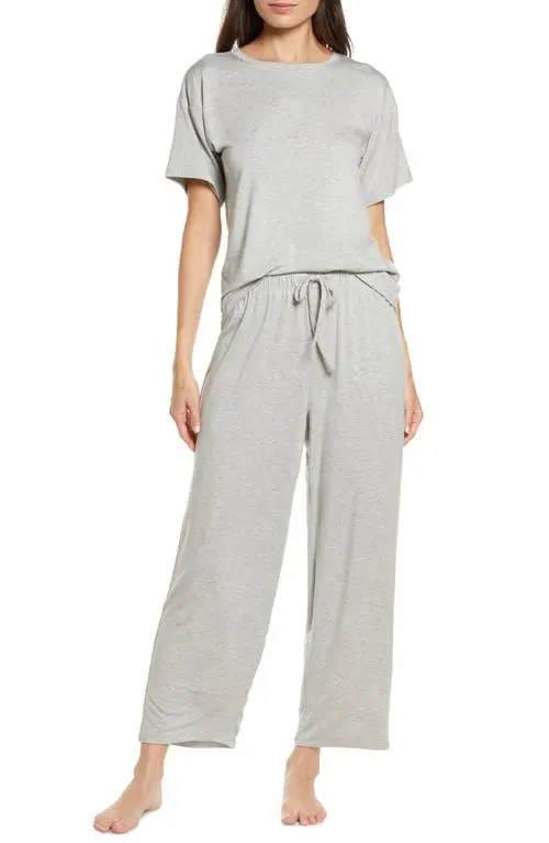 Nordstrom Moonlight Eco Easy Crop Pajamas - Grey Heather