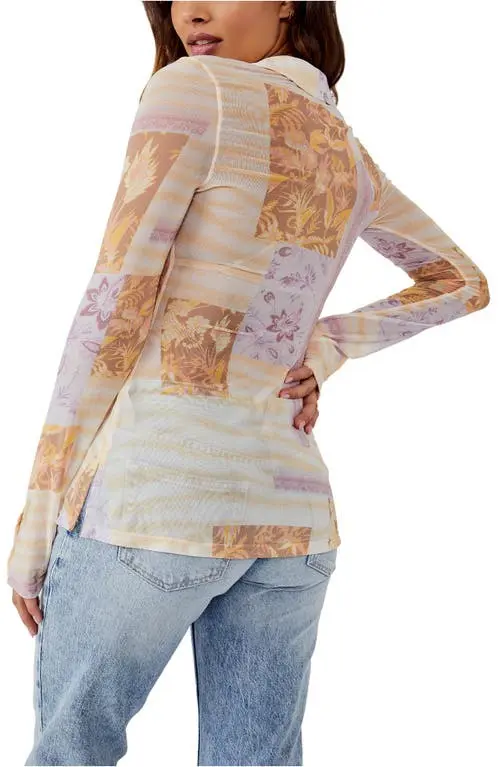 Free People Floral Button-up Shirt