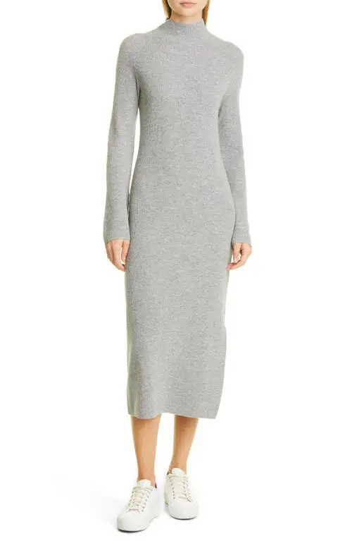 chinese dress ladies Everlane Cashmere Long-Sleeve Mini Dress in Heathered Toffee, Size Xs