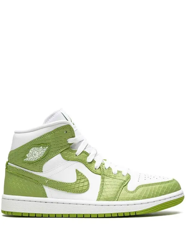 JORDAN Air 1 Mid Se Python Sneakers - Green