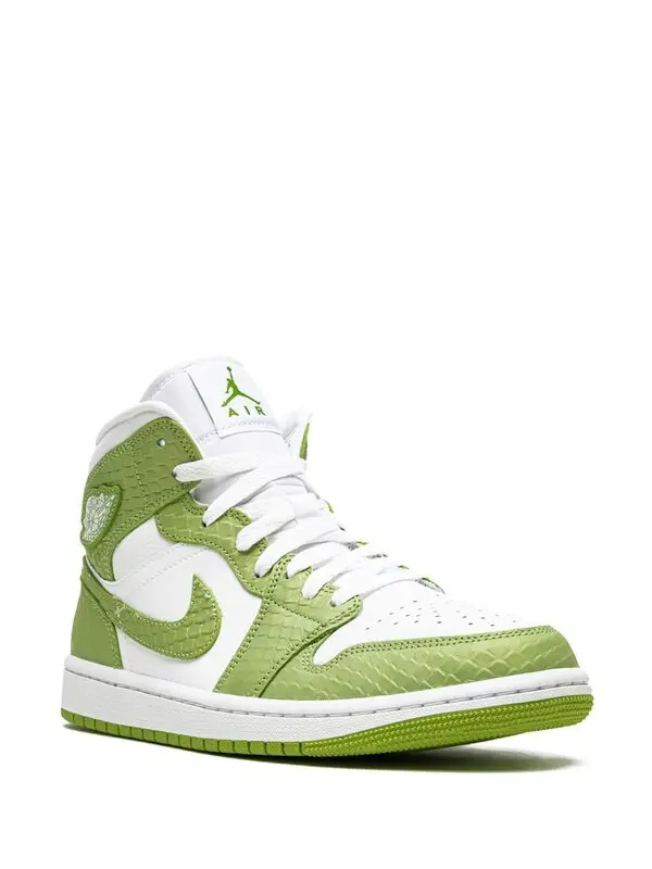 JORDAN Air 1 Mid Se Python Sneakers - Green