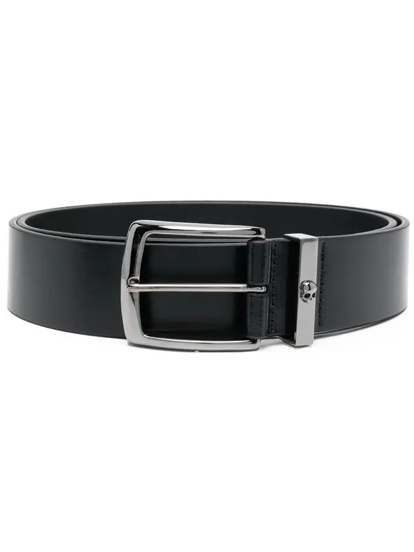 Philipp Plein Buckle-fastening Leather Belt - Black
