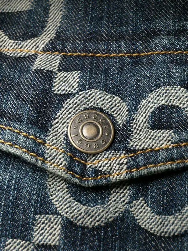 Gucci Jumbo Gg Denim Playsuit
