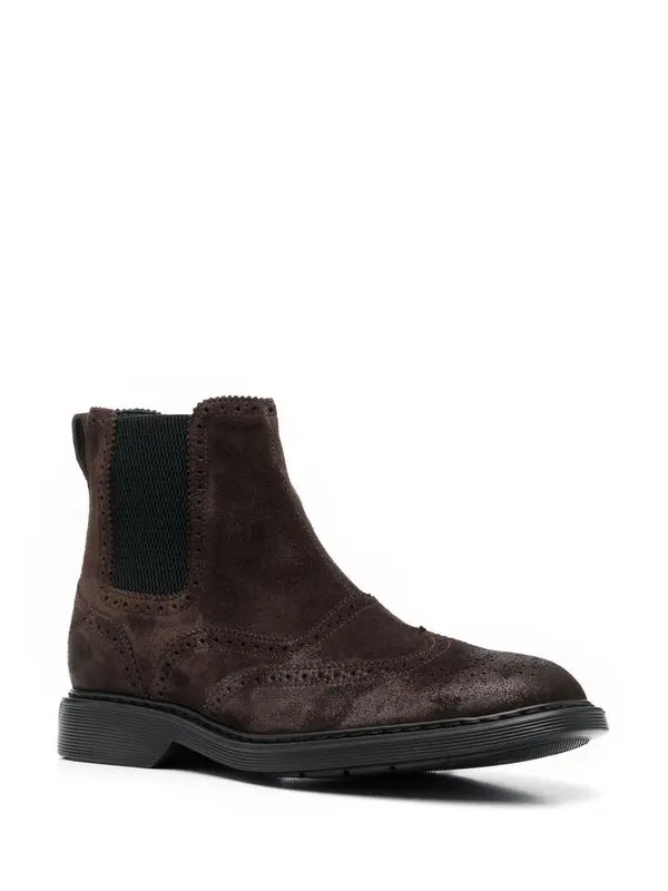 Hogan Slip-on Chelsea Boots - Brown