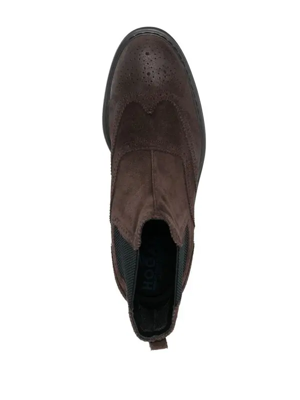 Hogan Slip-on Chelsea Boots - Brown