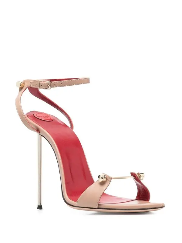 HARDOT 120mm Bar-detail Sandals - Neutrals