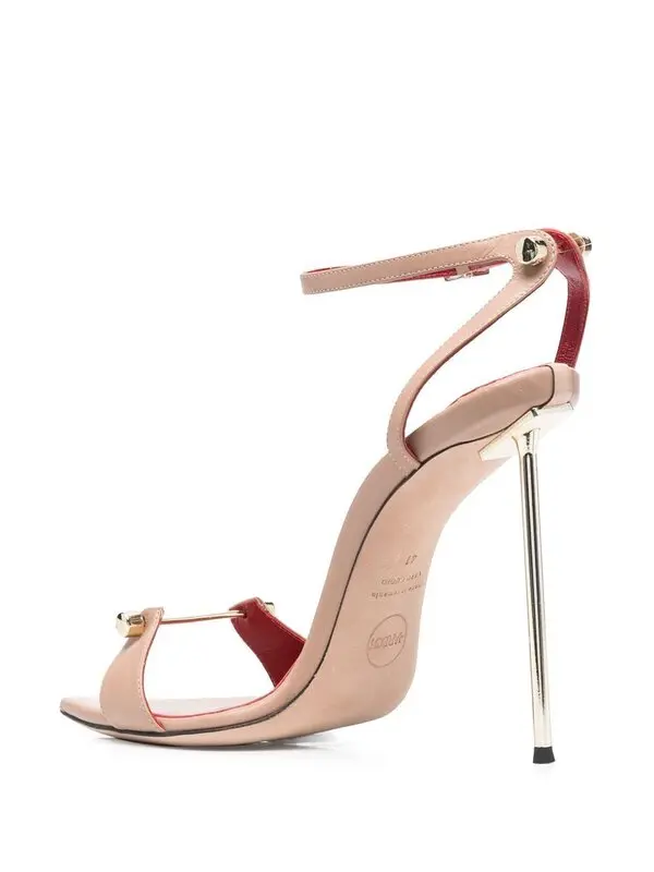 HARDOT 120mm Bar-detail Sandals - Neutrals