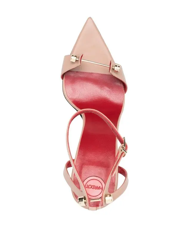 HARDOT 120mm Bar-detail Sandals - Neutrals