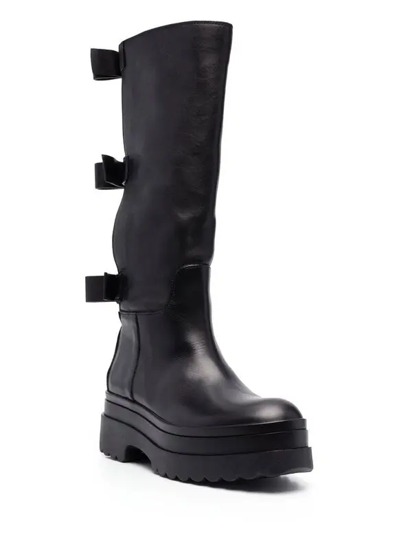 Red Valentino Bow-embellshed Cut-out Boots