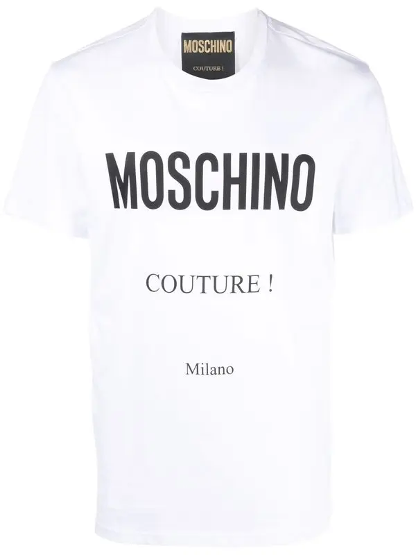Moschino Logo-print Organic-cotton T-shirt - White