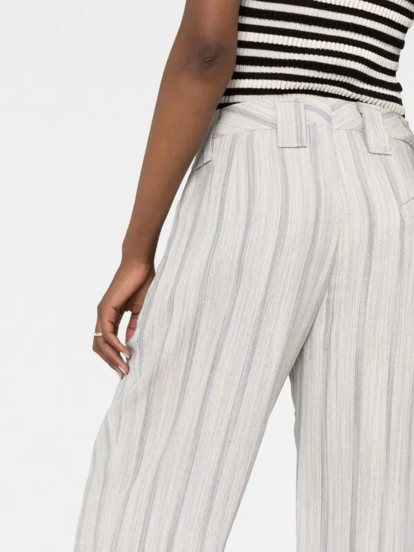 GANNI Striped Suiting Trousers - Grey