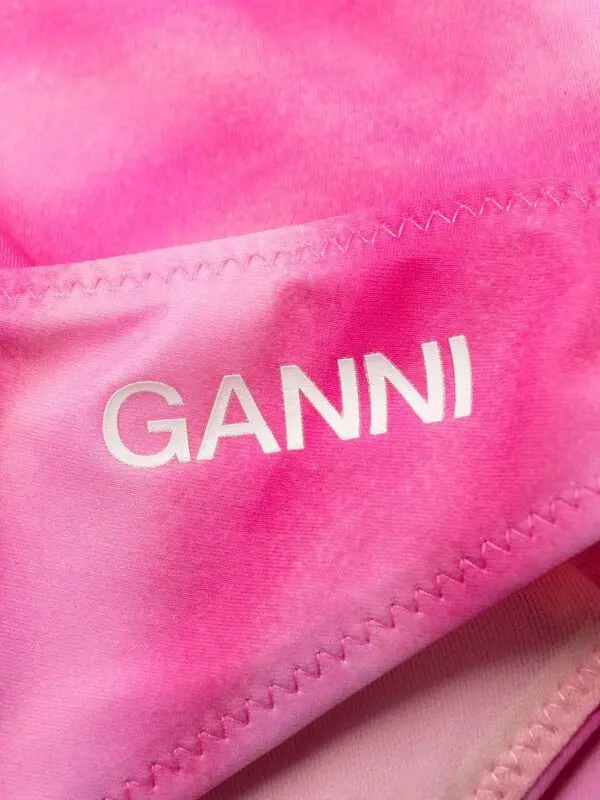 GANNI Logo-print Bikini Bottoms