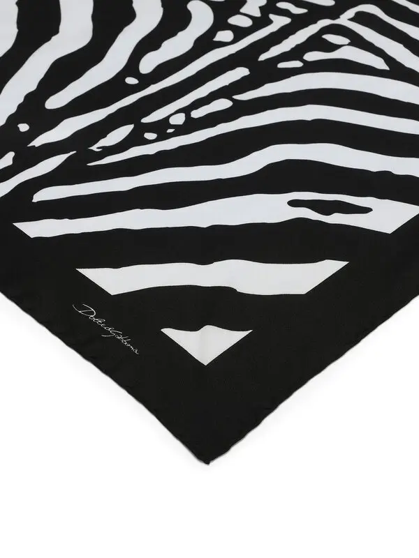 Dolce & Gabbana Zebra-print Twill Scarf