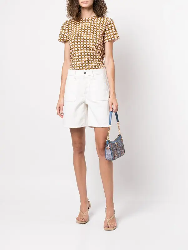 Tory Burch Logo-check T-shirt