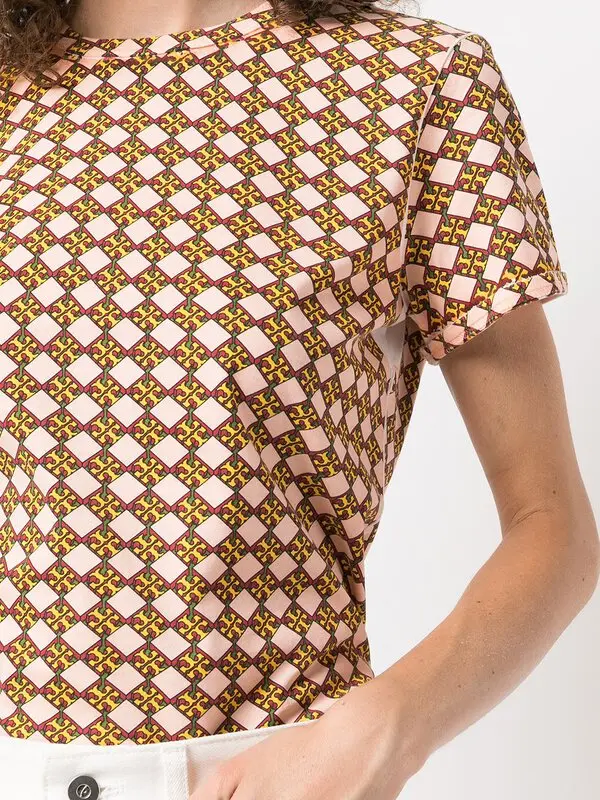 Tory Burch Logo-check T-shirt