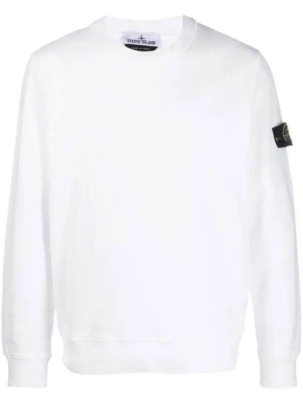 Stone Island Compass-patch Sweatshirt - White