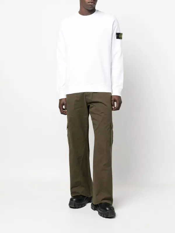 Stone Island Compass-patch Sweatshirt - White
