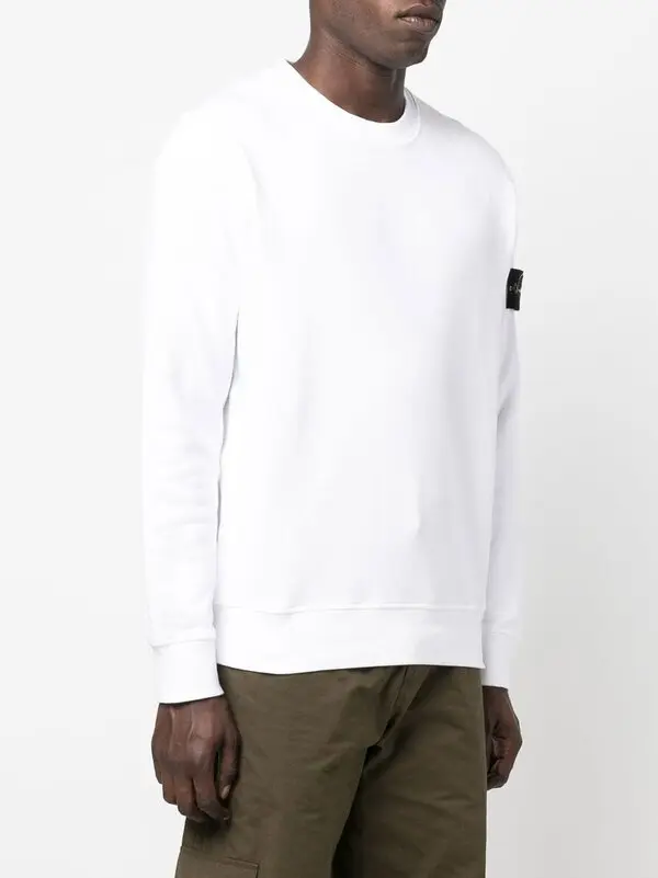 Stone Island Compass-patch Sweatshirt - White