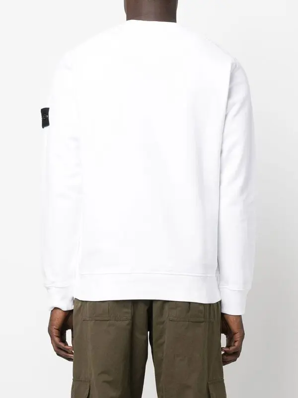Stone Island Compass-patch Sweatshirt - White