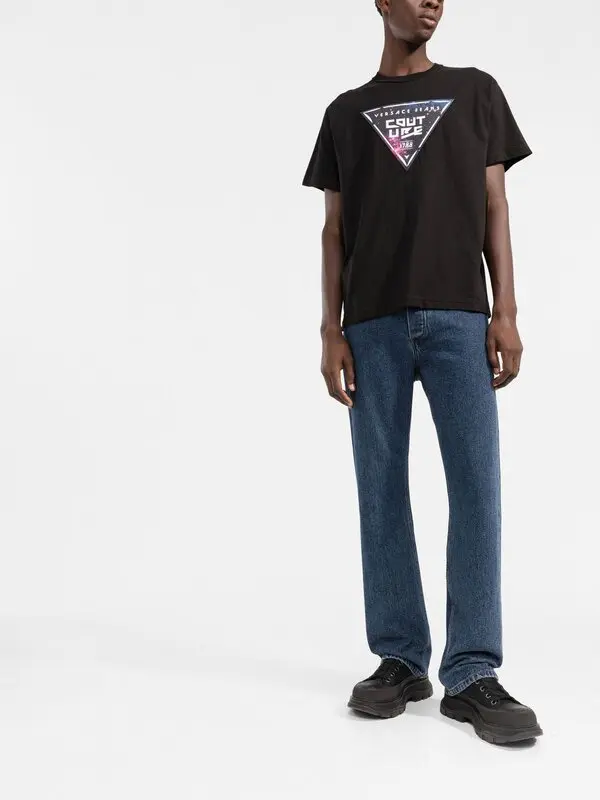 Versace Logo-patch Cotton T-shirt