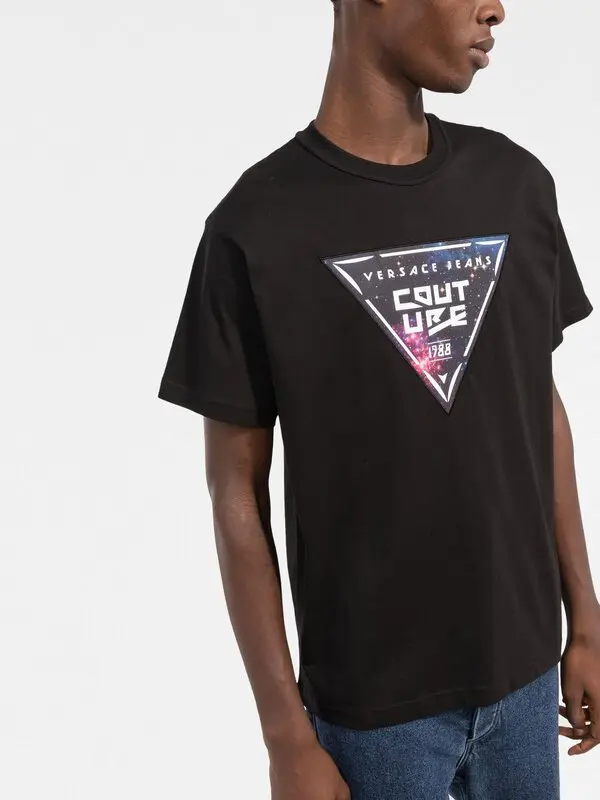 Versace Logo-patch Cotton T-shirt