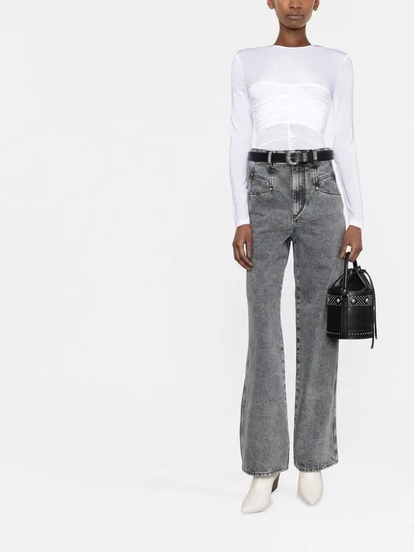 Isabel Marant Étoile Gathered-detail Long-sleeve Top