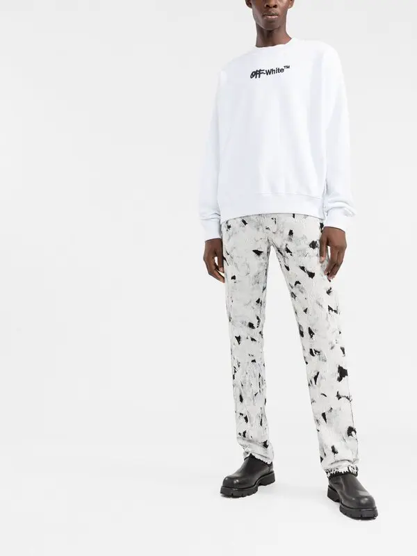 Off-White Logo Print Long Sleeve Sweatshirt