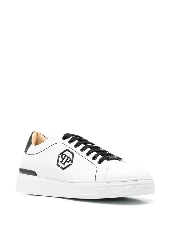 Philipp Plein Low-top Leather Sneakers - Black