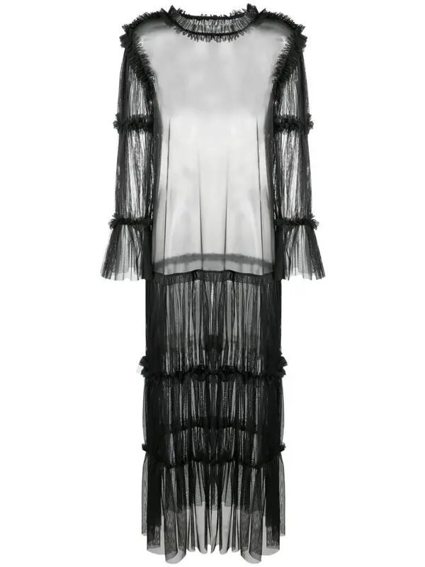 MAISON MARGIELA Sheer Ruffle-trim Blouse