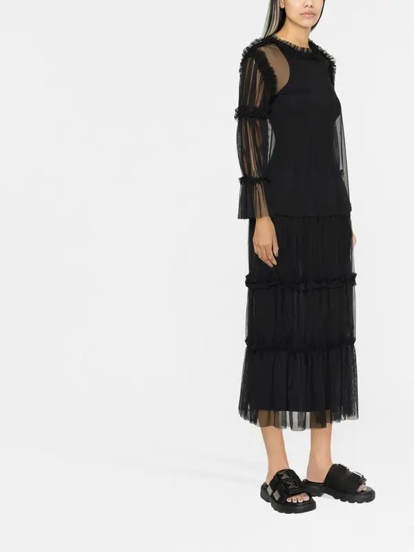 MAISON MARGIELA Sheer Ruffle-trim Blouse