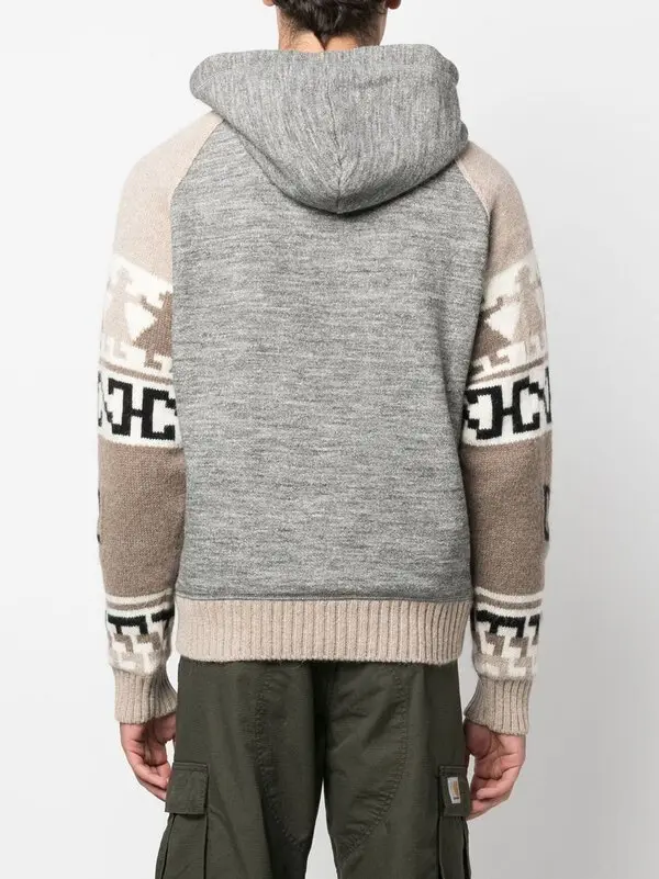 Dsquared2 Intarsia-knit Zip-up Hoodie