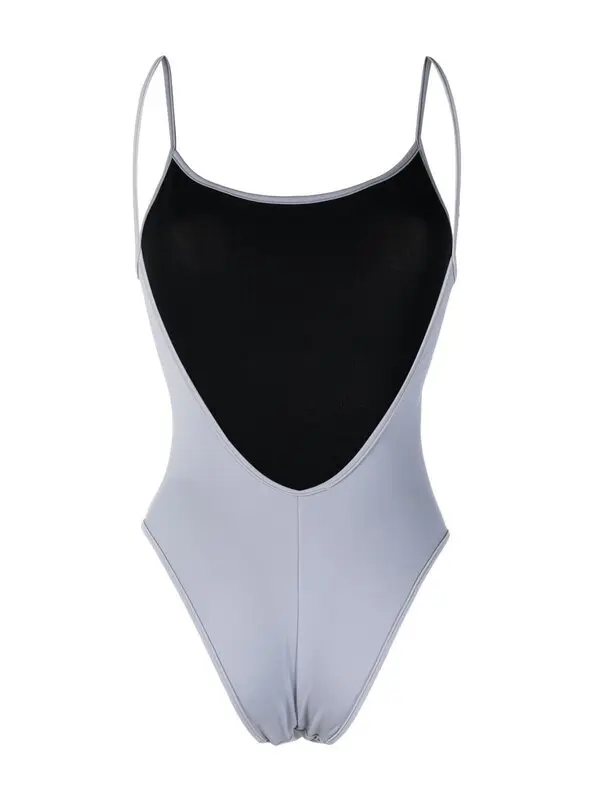 MANOKHI Scoop-neck Open-back One-piece - Grey