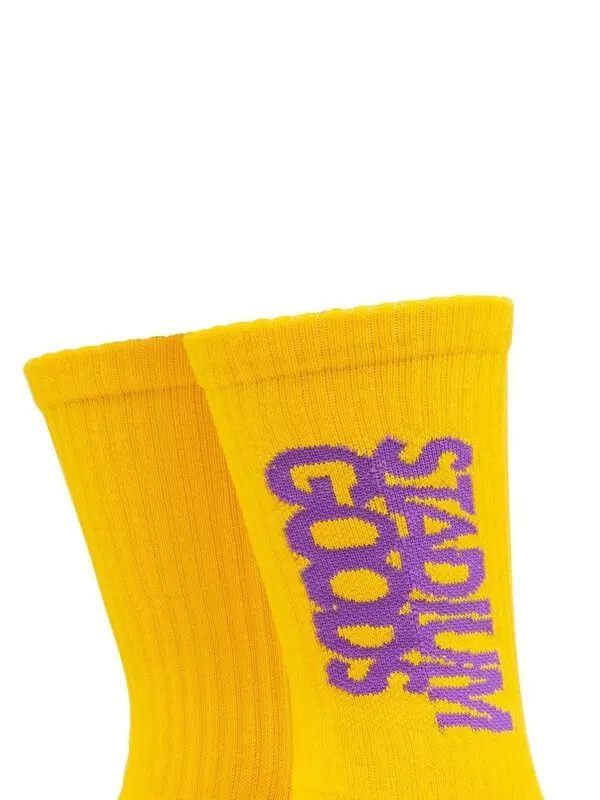 STADIUM GOODS Logo Showtime Crew Socks - Yellow