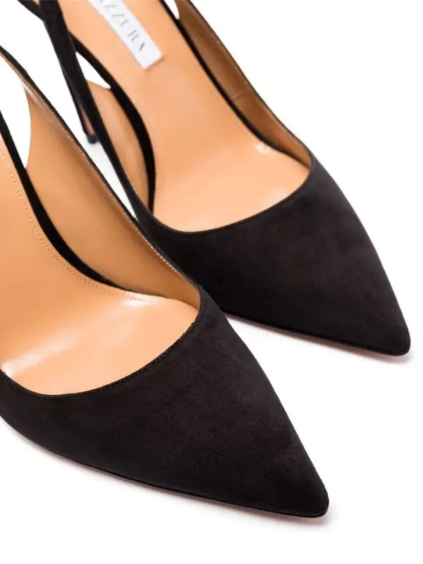 AQUAZZURA 105mm Bow Tie Pumps - Black