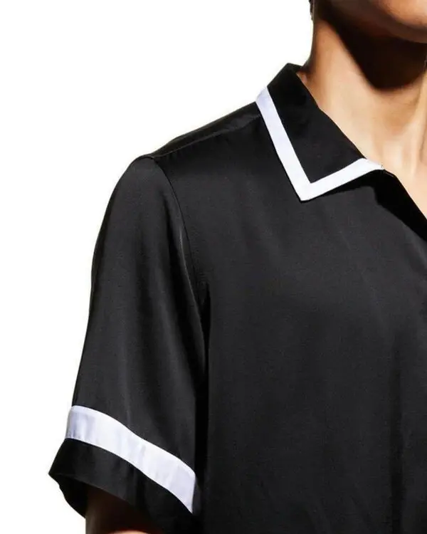 BLUE SKY INN Apos;s Waiter Contrast-trim Camp Shirt