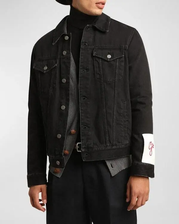 GOLDEN GOOSE Denim Trucker Jacket - Black