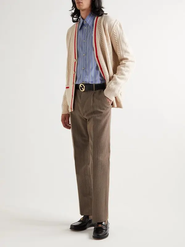 Gucci Striped Cotton Oxford Shirt
