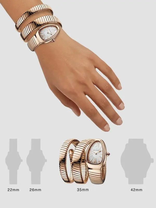 BVLGARI Serpenti & Diamond Double Twist Bracelet Watch