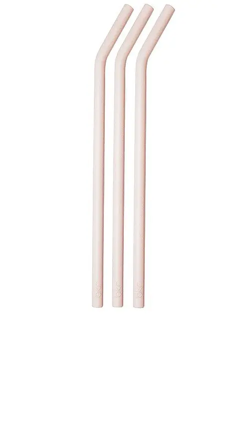 BKR Straw 500ml Set Of 3 In Pink - Tutu