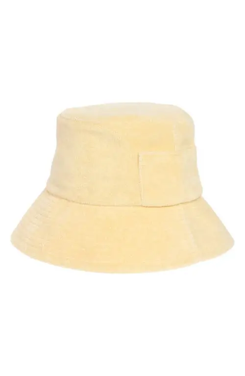 Lack Of Color Cotton Terry Cloth Bucket Hat - Yellow