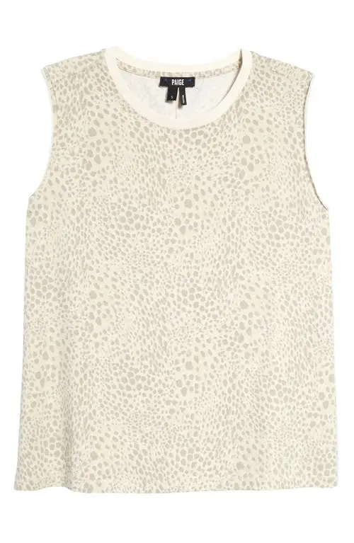 Paige Ryo Animal Print Stretch Cotton Tank Top