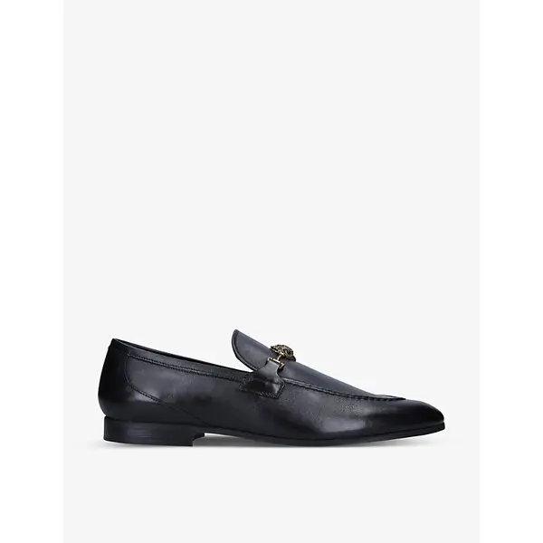 Kurt Geiger Ali Eagle Head Embellished Leather Loafers
