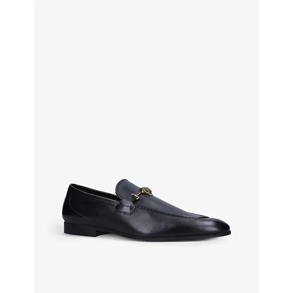 Kurt Geiger Ali Eagle Head Embellished Leather Loafers