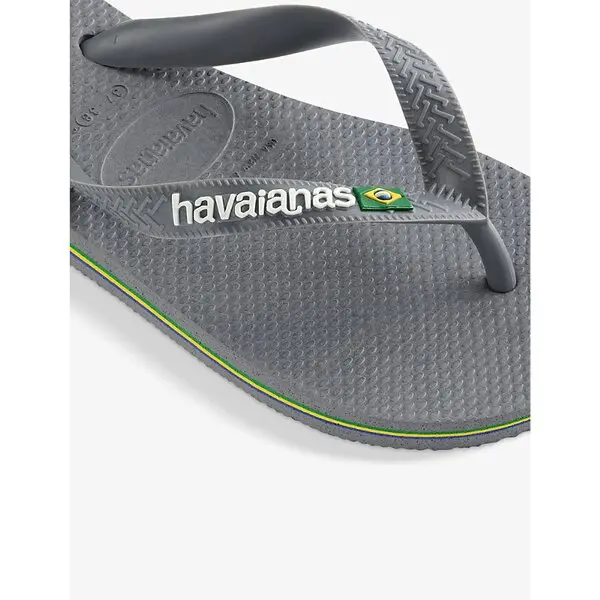 Havaianas Brazil Logo Flip Flops - Grey