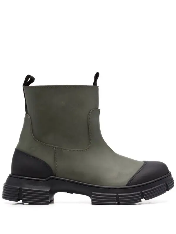GANNI Contrast Toe-cap Detail Boots
