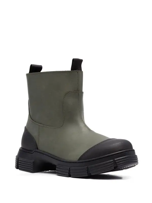 GANNI Contrast Toe-cap Detail Boots