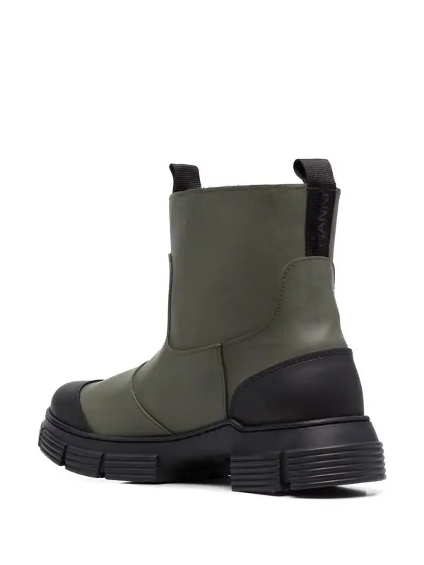 GANNI Contrast Toe-cap Detail Boots