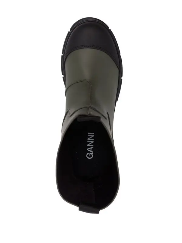 GANNI Contrast Toe-cap Detail Boots