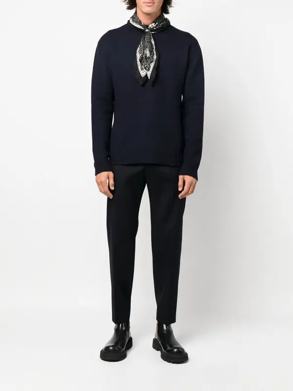 JIL SANDER Virgin-wool Tapered Trousers - Blue